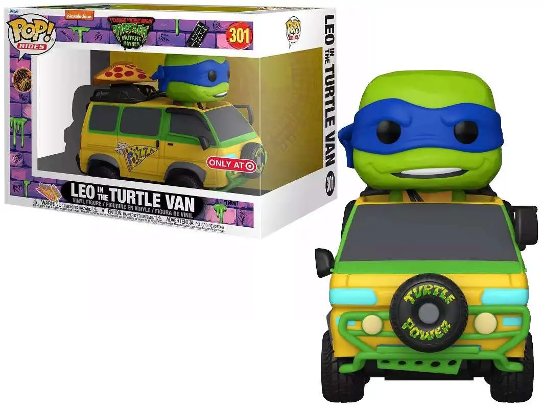 FUNKO POP RIDES SUPER DELUXE TMNT MUTANT MAYHEM LEO IN THE TURTLE VAN ...