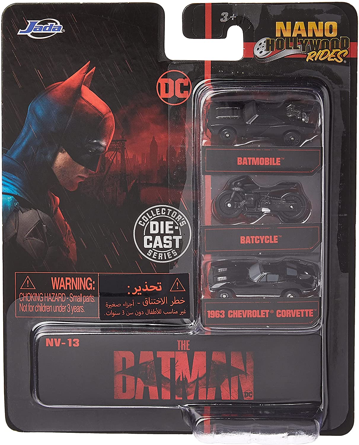 Jada Toys Batman 3-Pack Nano Cars DC, Die - Cast Modeller