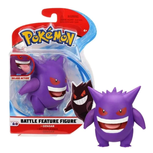 Jazwares Pokemon Battle Action Figure Gengar Pokemon, Aksiyon Figürleri