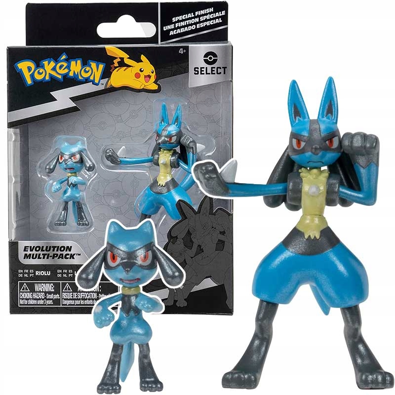 Jazwares Pokemon Select Super Action Figure Riolu and Lucario Pokemon ...