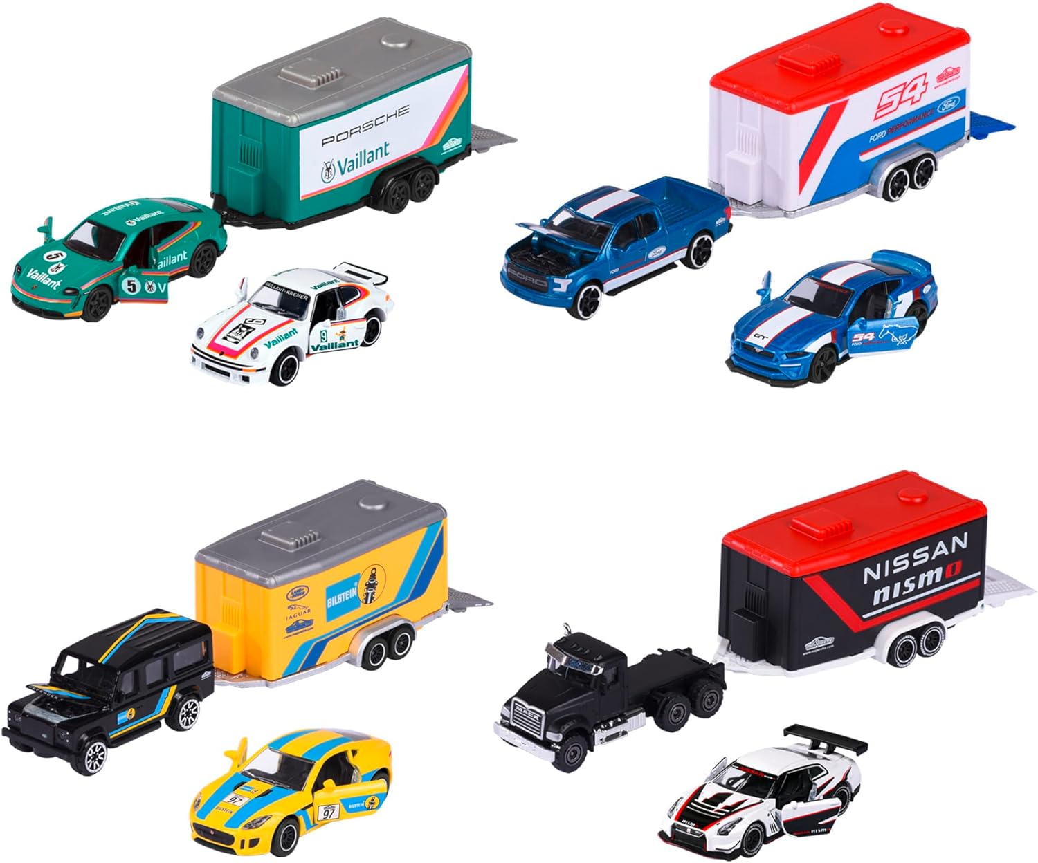 Majorette Race Trailer Set Die - Cast Modeller