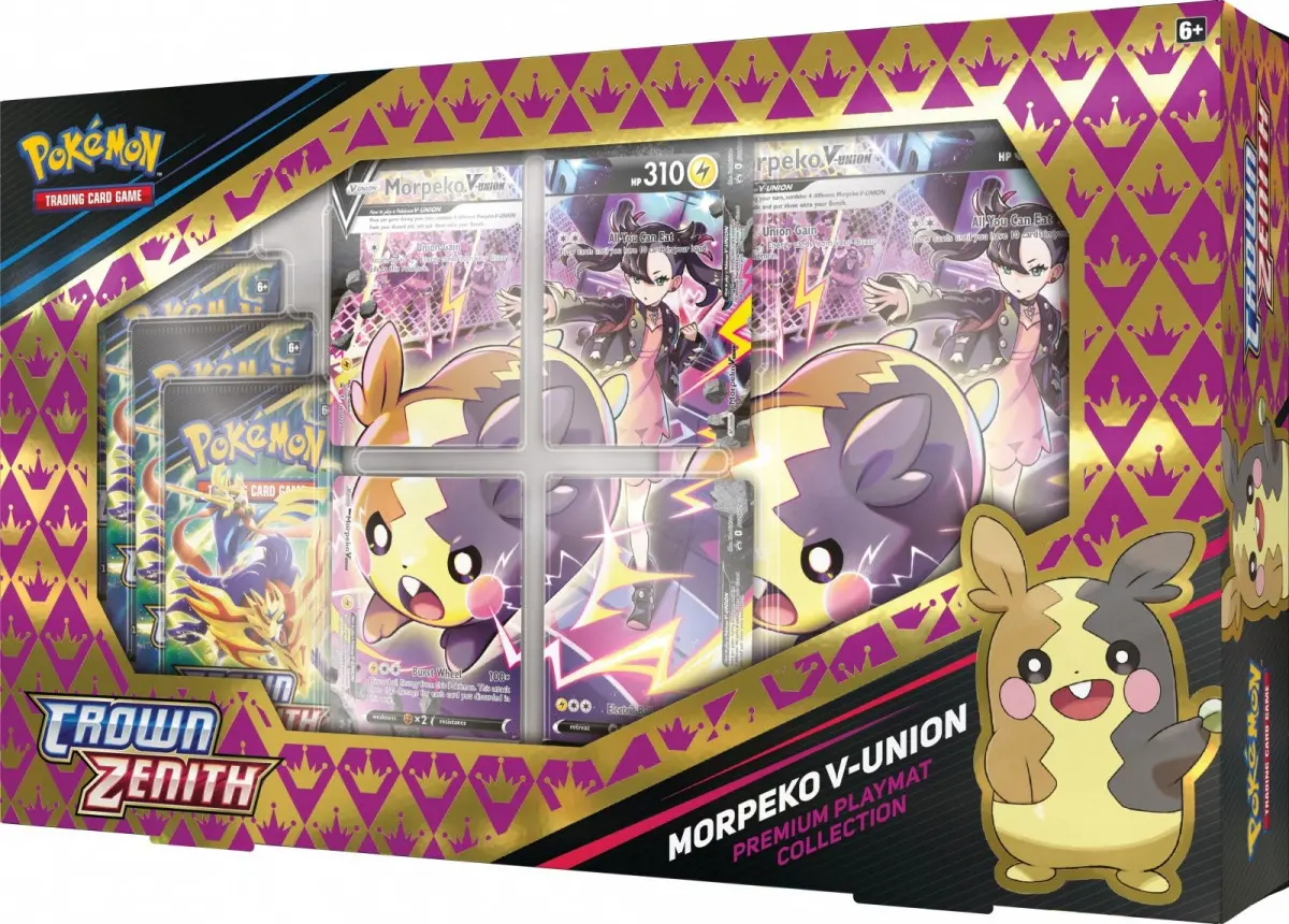 Pokemon Trading Card Game Crown Zenith Morpeko V Union Box Pokemon TCG Crown Zenith, V Showcase ...