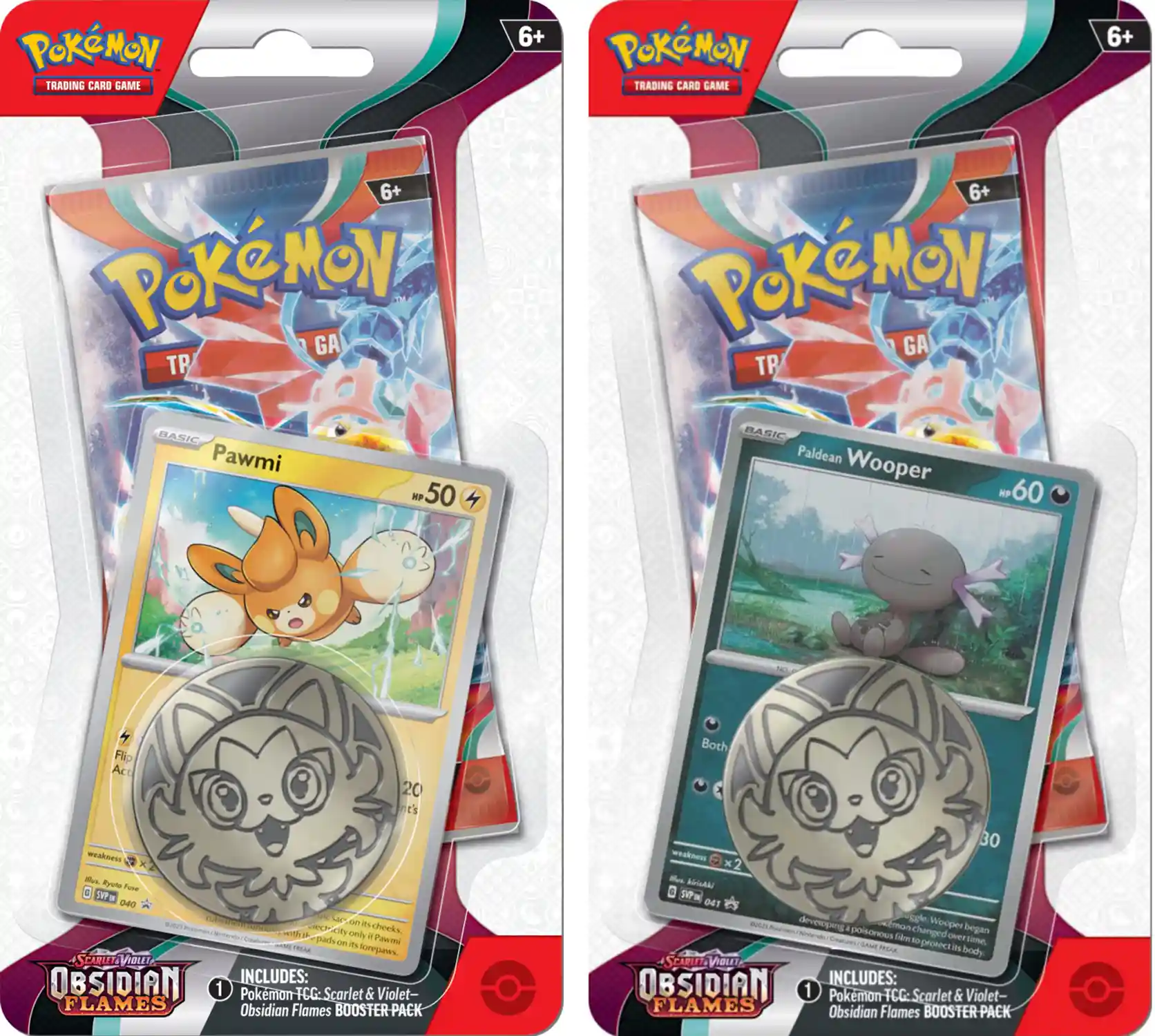POKEMON TRADING CARD GAME OBSIDIAN FLAMES CHECKLANE BOOSTER PAWMI AND ...
